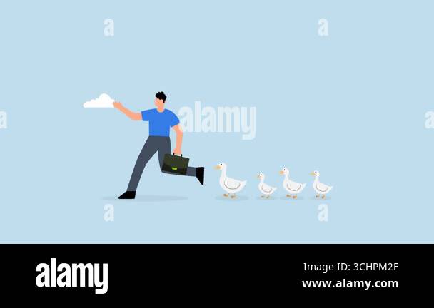 Job seeking, 4k animation of businessman holding a magnifying glass in ...