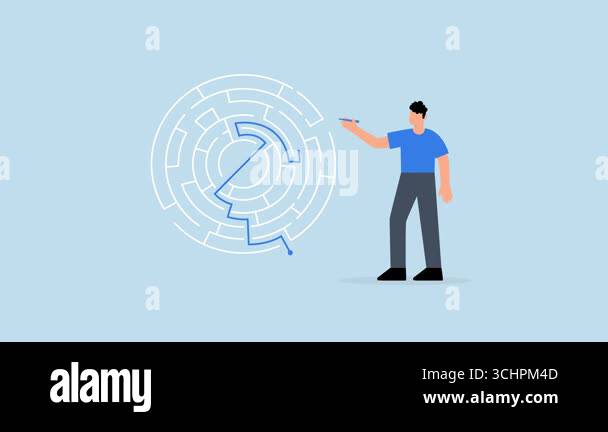 Winning world, 4k animation of successful businessman climbing a ladder ...