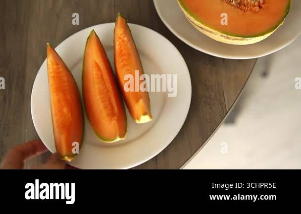 Melon Charente ripe sweet fruit tasty snack fresh delicious gourmet ...