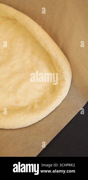 Raw pizza dough making pizza base tasty snack fresh delicious gourmet ...