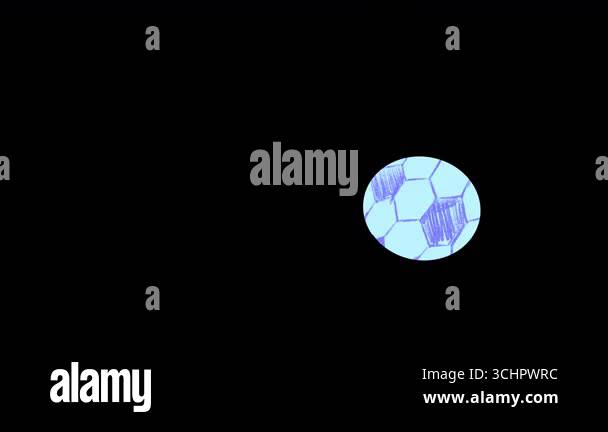 Animated soccer ball bouncing back and forth. 2D ball with looping ...