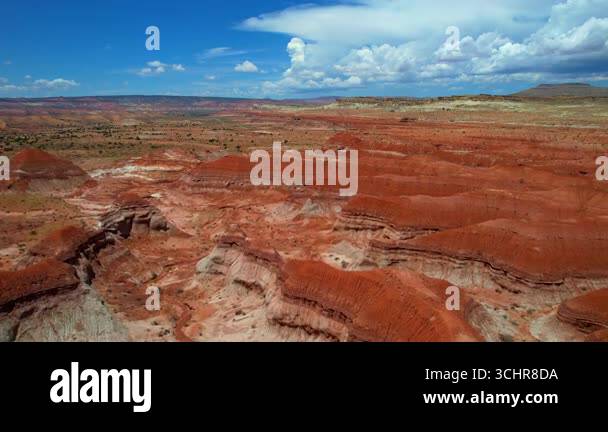 4K Aerial Drone video of a breathtaking red canyon in Utah desert with ...