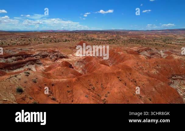 4K Aerial Drone video of a breathtaking red canyon in Utah desert with ...