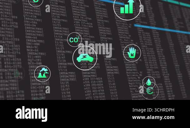 Blue Bar Moving Down Initiating Icons Floating Shifting Growing Clustering And Visualizing