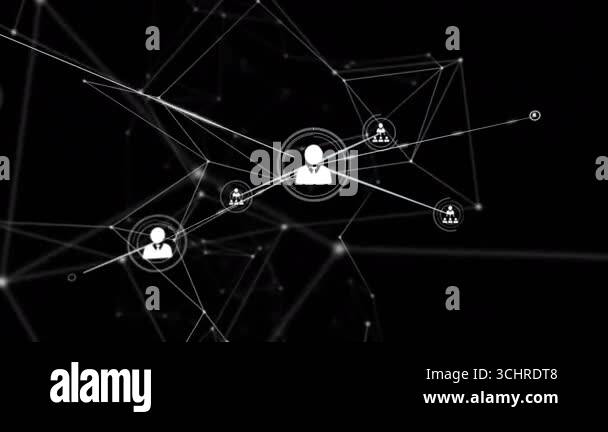 Materializing central user node and sending beams spawning group nodes for showing network ...