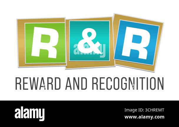 Reward And Recognition text written over animated background with ...