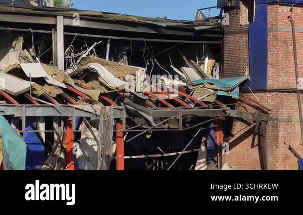 UKRAINE, KAMIENSKOE - AUGUST 11, 2025: The aftermath of a rocket strike ...
