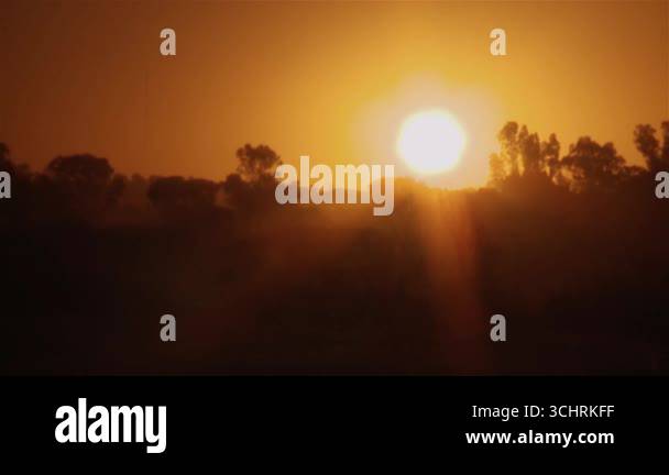 The Sun Gradually Fading on the Horizon during Sunset, Santa Rosa, La ...