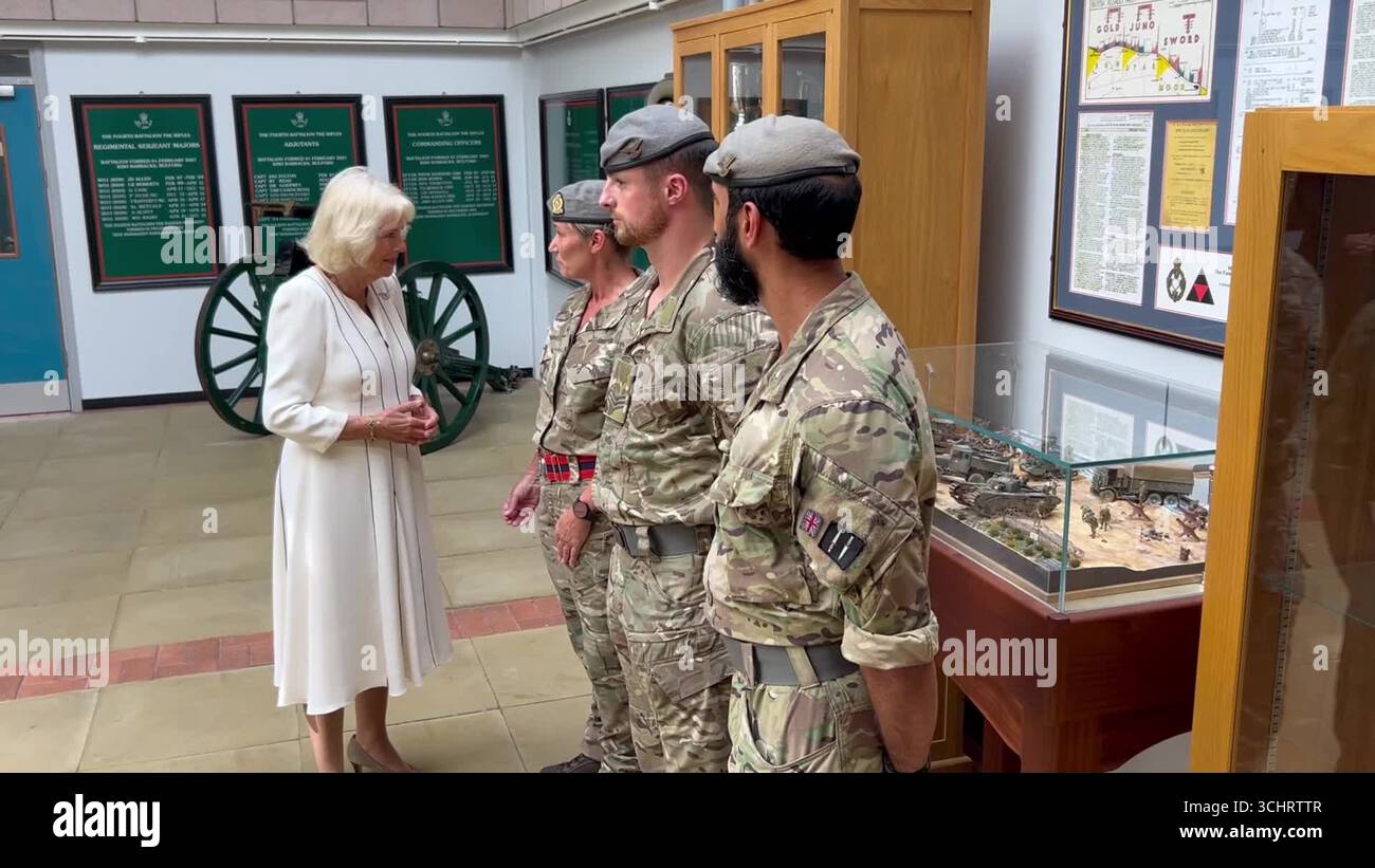The Queen visits 4th Battalion of The Ranger Regiment Stock Video ...