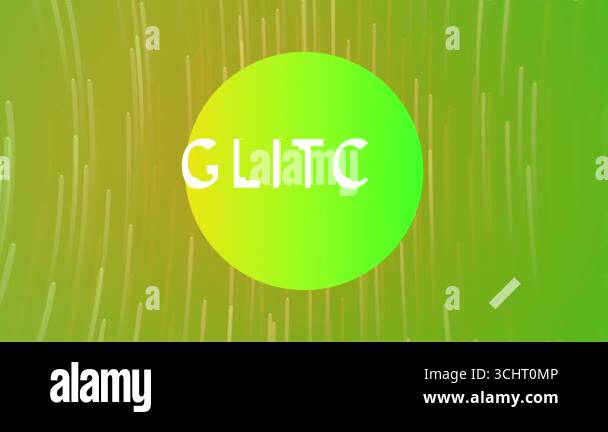 Starting with digital gradient and vertical streaks circle morphing ...