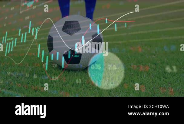 Soccer player shifting foot behind ball and kicking, demonstrating ...