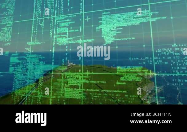 Green grid and code overlay appearing on start, scrolling and ...