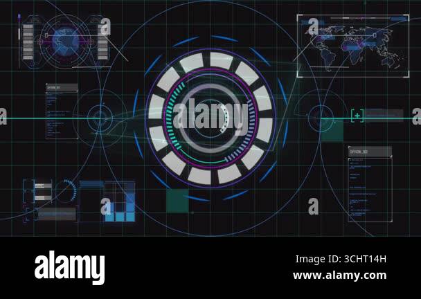 Opening frame showing partial HUD ring starting full rotation with ...