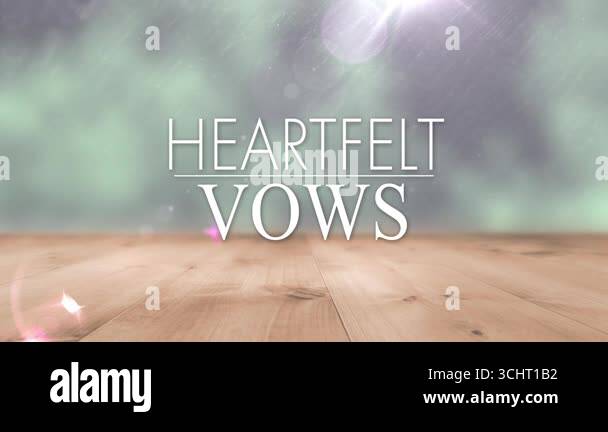 Animating line introducing HEARTFELT VOWS title in studio, with subtle ...