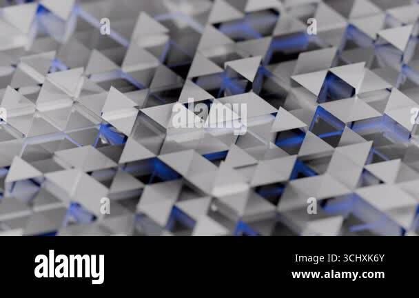Glass triangles moving slowly creating an abstract background Stock Video Footage - Alamy