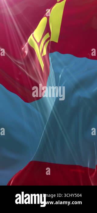 Flag of Mongolia. 4K Vertical. Loop Stock Video Footage - Alamy