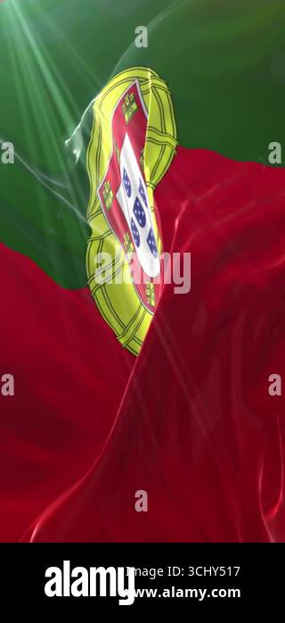 Portugal flag. 4K Vertical. Loop Stock Video Footage - Alamy