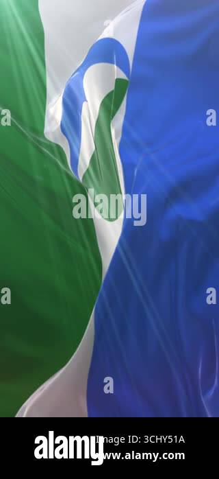 Flag of Kabardino Balkaria. 4K Vertical. Loop Stock Video Footage - Alamy