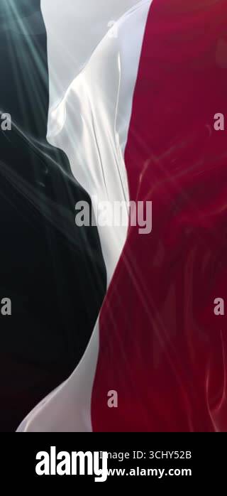 Flag of Yemen. Loop. 4K Vertical Stock Video Footage - Alamy