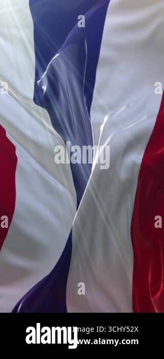 Flag of Thailand. 4K Vertical. Loop Stock Video Footage - Alamy