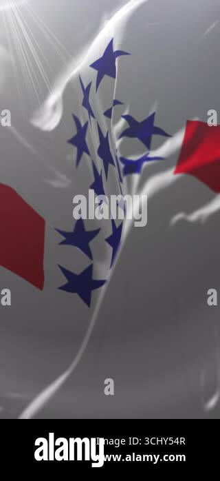 Central Department Flag, Paraguay. Loop. 4K Vertical Stock Video ...