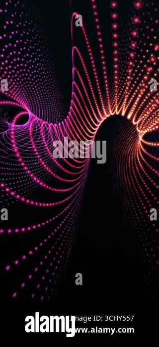 Fractal points shape gyrating. Loop. 4K Vertical Stock Video Footage ...