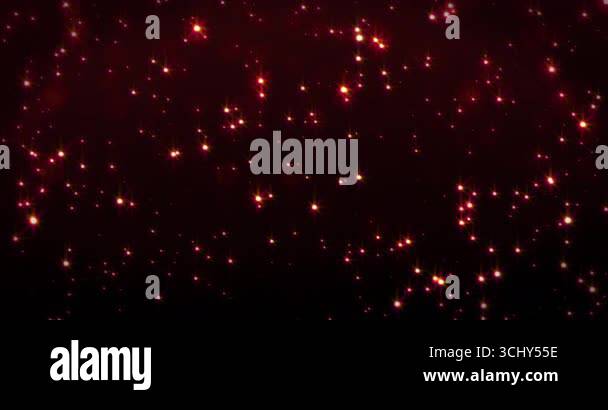 Red particles floating in a space Stock Video Footage - Alamy