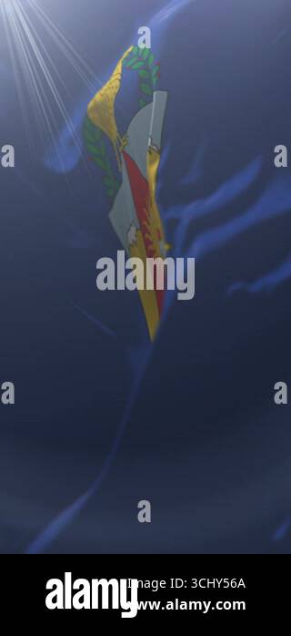 Flag of Ancash region, Peru. Loop. 4K Vertical Stock Video Footage - Alamy