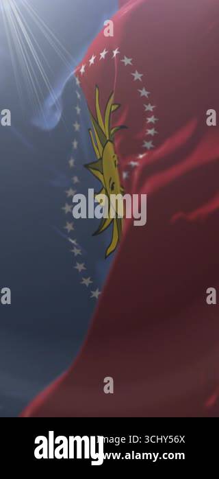 San Jose Department Flag, Uruguay. Loop. 4K Vertical Stock Video ...