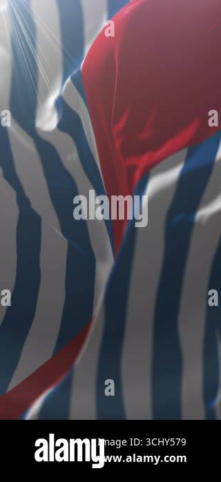 Canelones Department Flag, Uruguay. Loop. 4K Vertical Stock Video ...