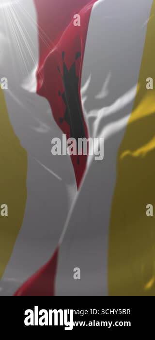 Flag of Cortes Department, Honduras. Loop. 4K Vertical Stock Video ...