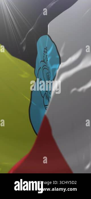 Copan Department Flag, Honduras. Loop. 4K Vertical Stock Video Footage ...