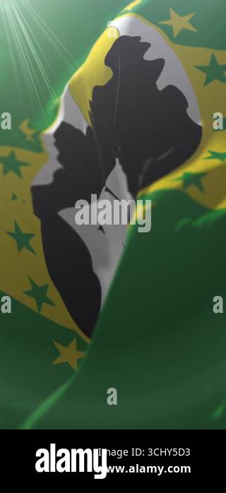 La Chorrera Flag, Panama. Loop. 4K Vertical Stock Video Footage - Alamy