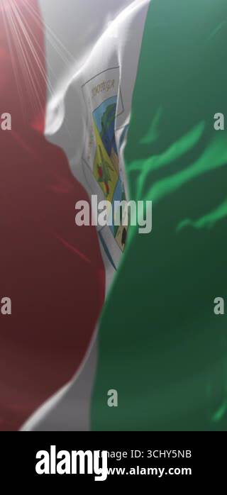 Jinotega Flag, Nicaragua. Loop. 4K Vertical Stock Video Footage - Alamy