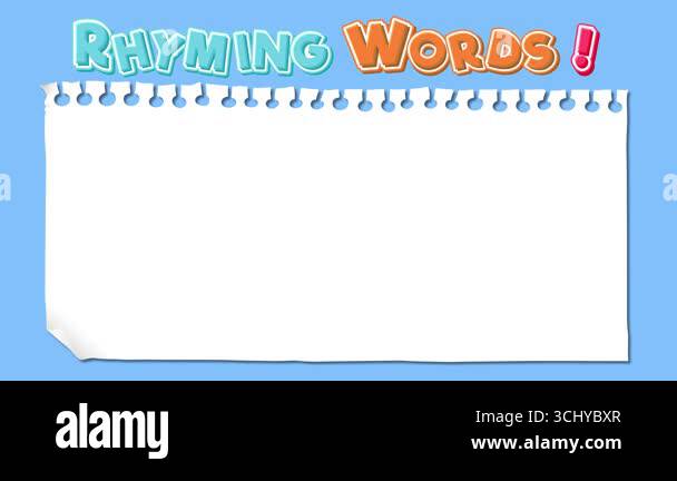 Colorful animation teaching rhyming words with playful visuals and ...