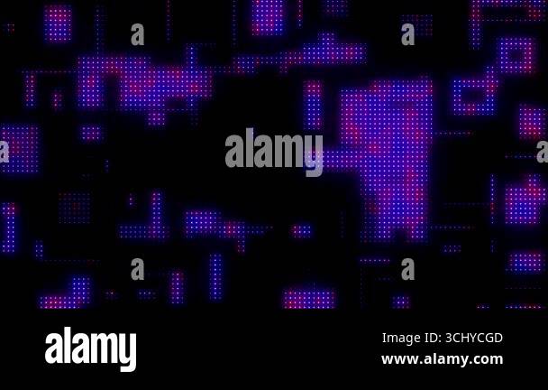Pixel Void Matrix Glowing Grid with Negative Space Loop Animated Stock ...