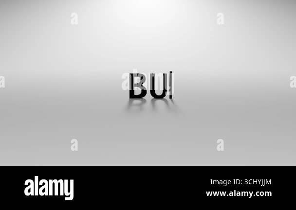 3D Rendered building Text Animation with Typing Effect and Blinking ...