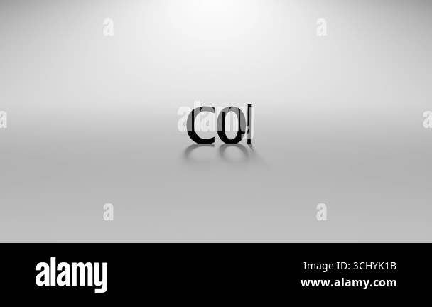 3D Rendered complete Text Animation with Typing Effect and Blinking ...