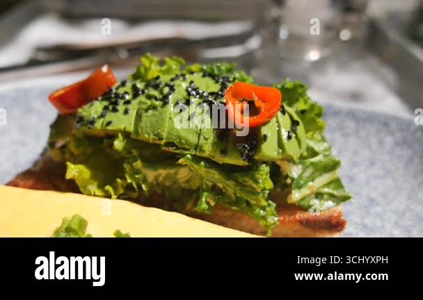 Delightful gourmet toast topped Stock Videos & Footage - HD and 4K ...