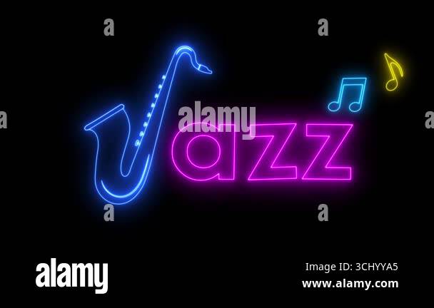 neon saxophone icon animated jazz saxophone neon icon croma green ...