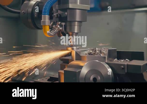 Precision machining process on the production floor Stock Video Footage ...