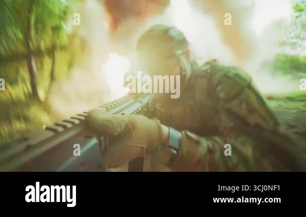 Dramatic scenes soldier in combat Stock Videos & Footage - HD and 4K ...