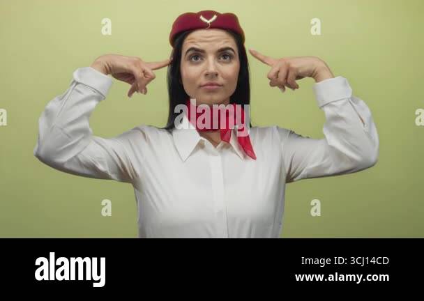 Flight attendant covering ears Stock Videos & Footage - HD and 4K Video ...