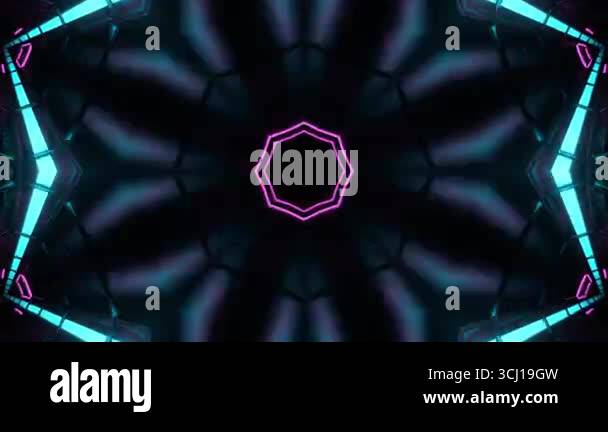 Seamless Neon Cyberpunk VJ Background Loop, Abstract Motion Visual for Live Shows & DJs Stock ...