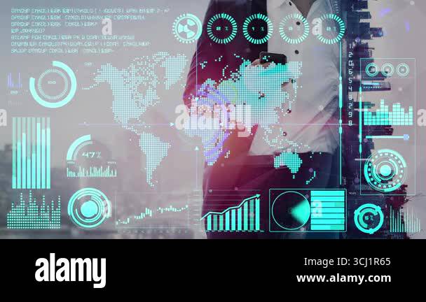 Connection network visualization showing global connection, network ...