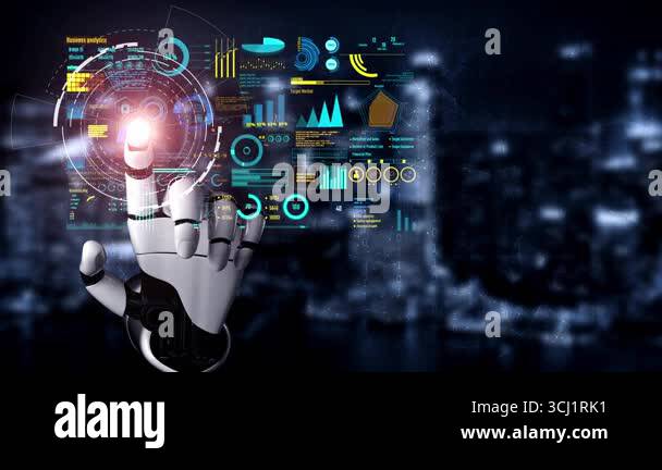 AI artificial intelligence drives data analytics with predictive models, smart dashboards, and ...