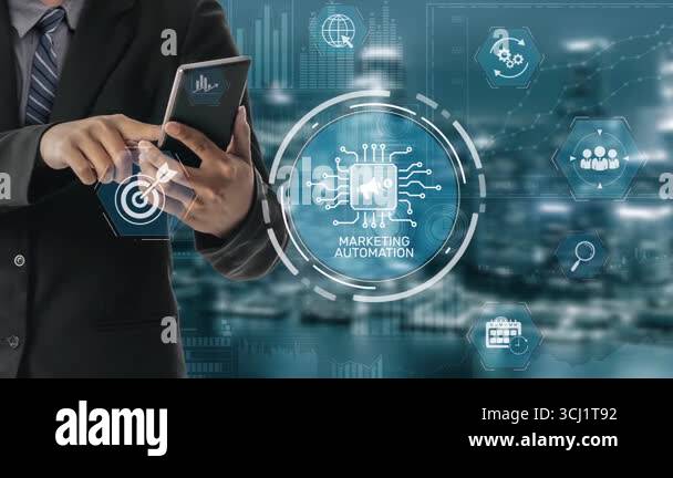 Marketing automation diagram showcase AI-driven campaign workflow ...