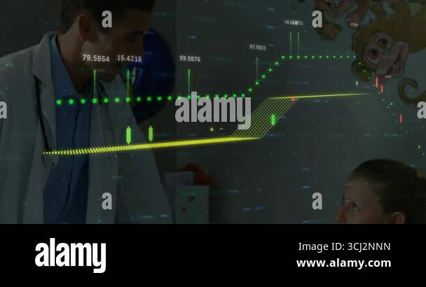 Doctor entering pediatric patient room, adjusting bed rail for safety ...