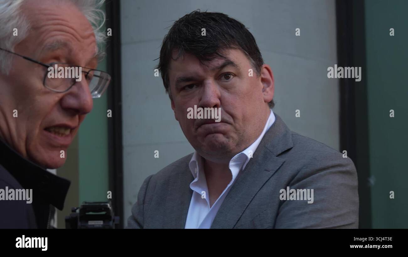 Father Ted co-creator Graham Linehan arrives for trial over alleged ...
