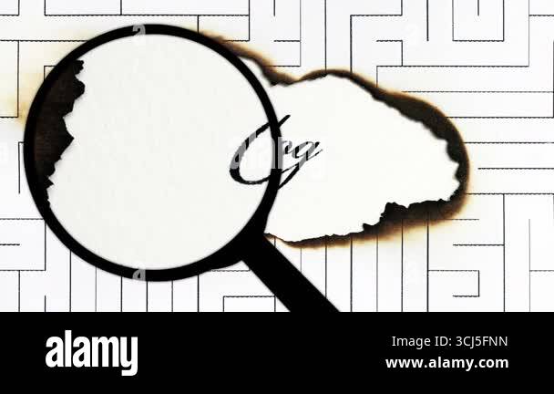 Magnifying Glass Over Torn Paper Revealing the Word Blog Stock Video ...